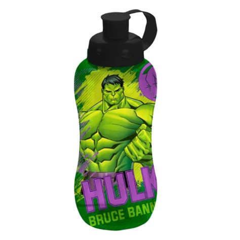 Garrafinha Squeeze Plástico Marvel C Tubo de Gelo 550ml Avanci Brasil