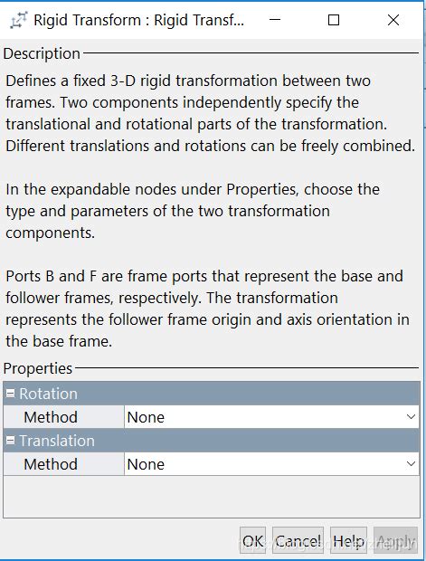 simscape multibody frames and transforms坐标系使用详解 measurement frame里面的