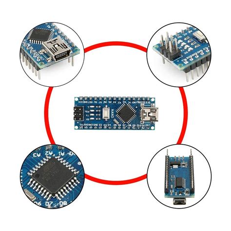 Placa Nano Atmega328p 5v 16m Microcontrolador 5 Piezas Keywish Nano V3