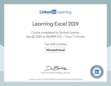 Learn Excel 2019 With David Rivers Sarthak Saxena Posted On The Topic