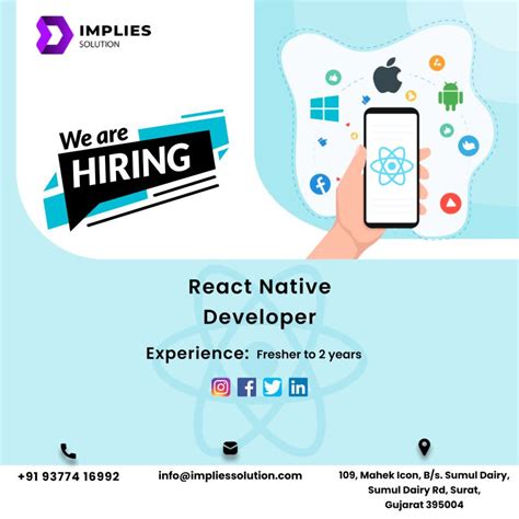 Implies Solution Pvt Ltd On Linkedin Reactnative Location Note Surat Like Jobseekers