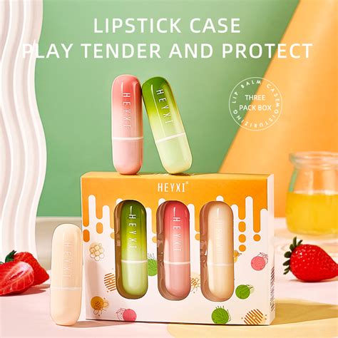 Heyxi Three Piece Set Elastic Moisturizing Lip Balm Moisturizing