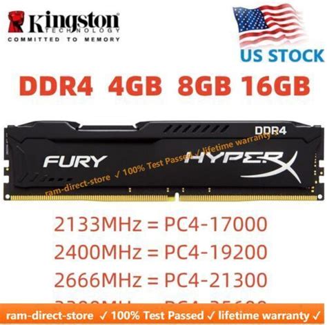 Hyperx Fury Ddr4 4gb 8gb 16gb 32gb 3200 2400 2666 Desktop Ram Memory