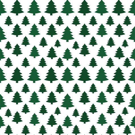 Seamless Christmas Tree Background Vector Christmas Tree Pattern