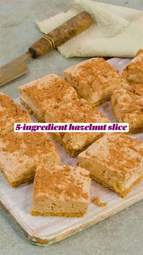 5 Ingredient Hazelnut Slice Recipes Yummy Food Hazelnut