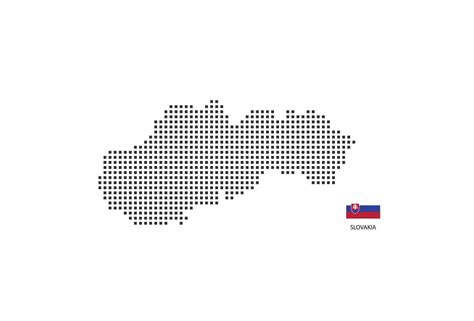 Vector Square Pixel Dotted Map Of Slovakia Isolated On White Background
