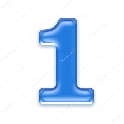 Aqua Digit 1 Stock Photo Chrisroll 2114992