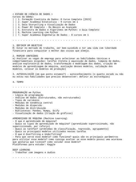 Roadmap Data Science Pdf