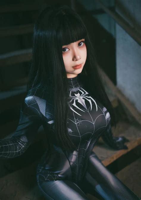 【cosplay】蜘蛛侠，吐舌头！萌版蜘蛛侠 蜘蛛侠拍照 硬核cos 好身材性感女神 哔哩哔哩