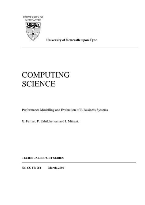 Pdf Performance Modeling And Evaluation Of E Business Systems