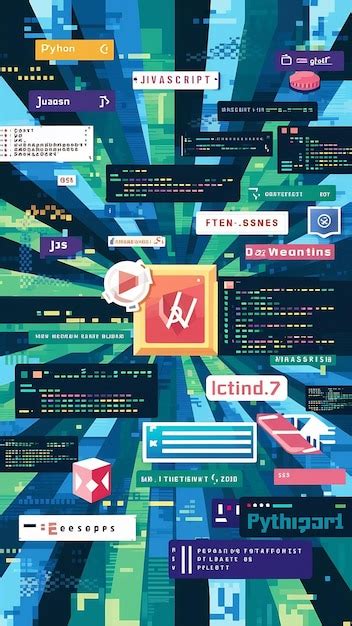 Programming Background Collage Premium Ai Generated Image