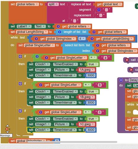 Showing An Image For Each Letter Entered In A Textbox Mit App