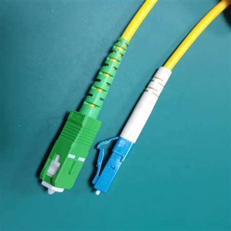 Lc Sc Yellow Single Mode Fiber Optic Jumper Cable Fiber Patch Cord