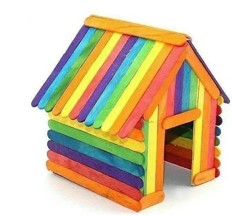 How To Make A Popsicle Stick House Ice Cream Stick Easy Craft Idea Diy