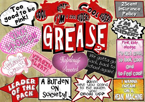 Grease Photo Props At Laura Mullen Blog