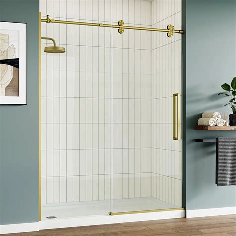 Horow Mi6076 Sg Brushed Gold Shower Door With 304 Steel And Seal