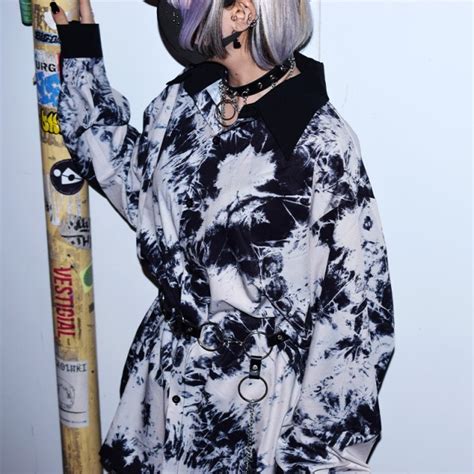 Acdc Rag エーシーディーシーラグ ブリーチシャツ 病みかわいい 病みかわ 服 パンク ロック ファッション V系 モード タイダイ