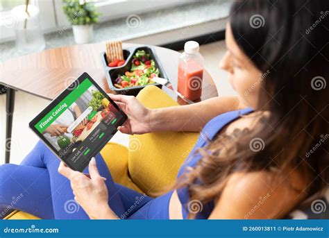Fit Woman Eating Healthy Food At Home Stock Image Image Of Drink