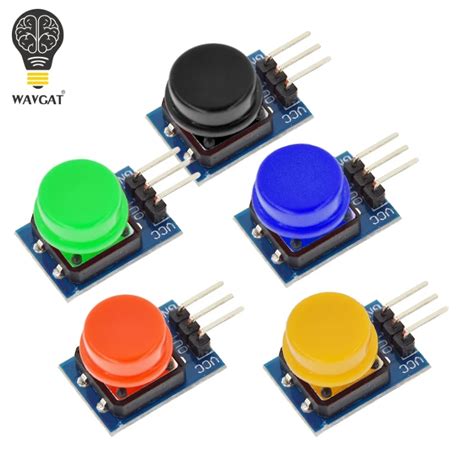 12x12mm 빅 키 모듈 Wavgazt 빅 버튼 모듈 라이트 터치 스위치 모듈 모자 포함 고출력 Arduino용 5