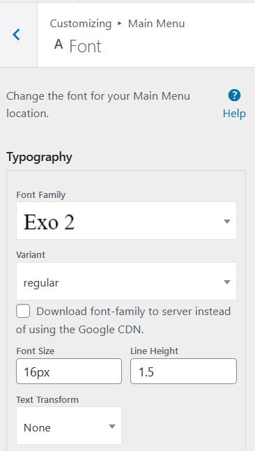 Working With Menu Fonts In Boldgrid Crio Boldgrid