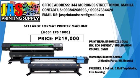 6ft Dual Head DX11 Eco Solvent Printer Machine Sublimation Printer