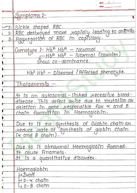 Ncert Class 12 Biology Principles Of Inheritance And Variation Notes Handwritten Notes And Pdf