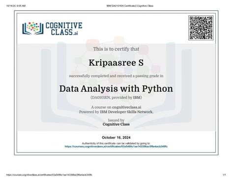 Kripaasree S On Linkedin Python Dataanalysis Cognitiveclass