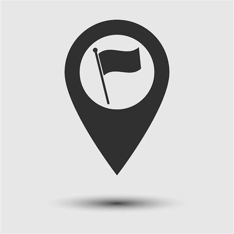 Premium Vector Map Pointer With Flag Icon Isolated On White
