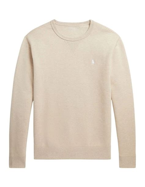 Polo Ralph Lauren Marled Double Knit Sweatshirt In Beige Myer