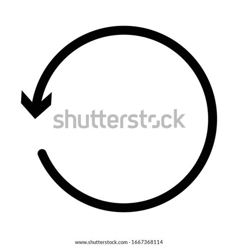 Left Circular Circle Arrow Counterclockwise Rotate Stock Vector Royalty Free