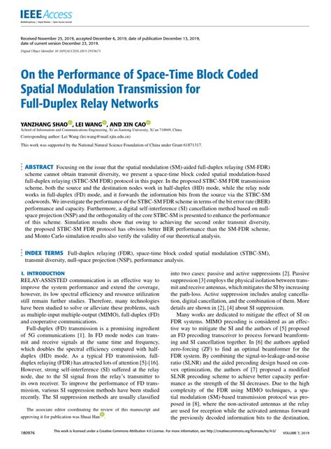 pdf on the performance of space time block coded spatial modulation
