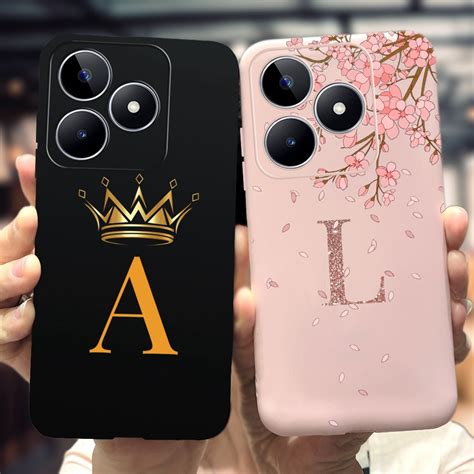 Para Realme C53 2023 Caixa De Moda Cartas Da Coroa Casal De Telefone