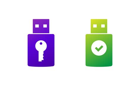 Usb Stick Security Key Vector Icons 10135293 Vector Art At Vecteezy