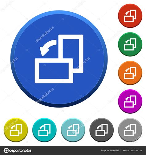 Rotate Left Beveled Buttons Stock Vector Image By Renegadehomie 140912592
