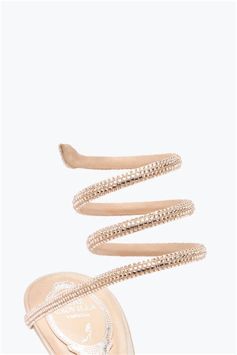 Jeweled Cleo Nude Sandal With Crystals 80 Rene Caovilla®