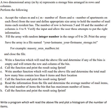 Solved A Two Dimensional Array M By N Represents A Chegg