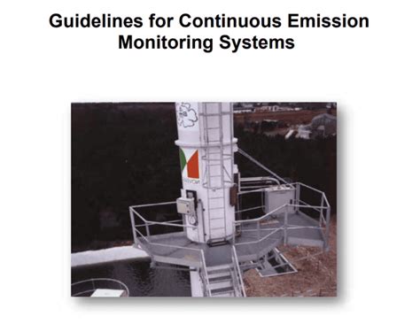 CPCB Guidelines For Continuous Emission Monitoring System