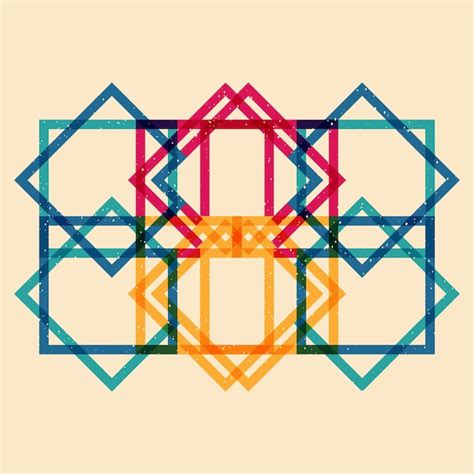 Premium Vector Geometric Object With Riso Print Effect Vector Graphic