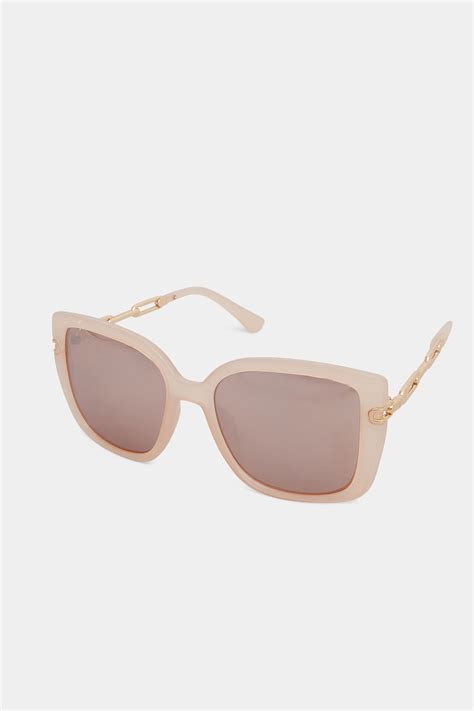 Plus Size Pink Oversized Chain Arm Sunglasses Yours Clothing