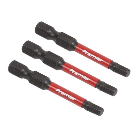 Sealey 3pc Hex Impact Power Tool Bit Set 4mm X 50mm Djm Direct