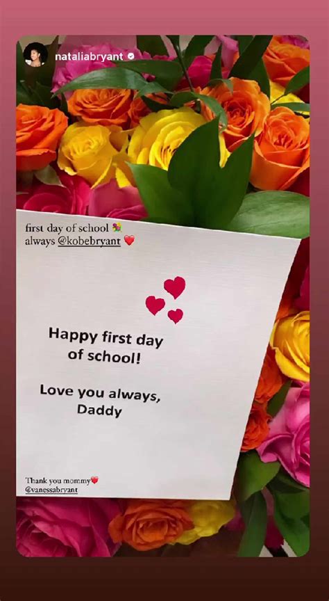 Vanessa Bryant Sends Daughter Flowers Signed From Late Dad Kobe Bryant