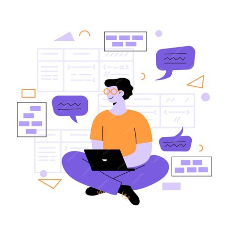 손으로 그린 평면 디자인 Sql 그림 무료 벡터
