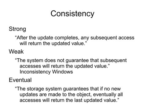 Consistency In Distributed Systems Odp