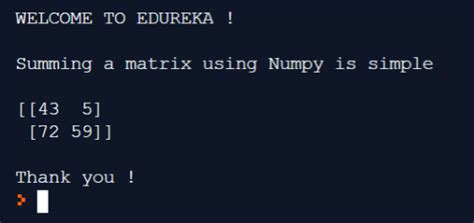 matrix in python matrix manipulation in python edureka