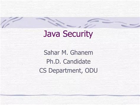 PPT Java Security PowerPoint Presentation Free Download ID