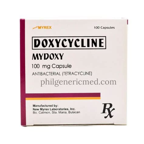 Doxycyciline Hyclate 100mg Capsule Philippine Generic Medicine