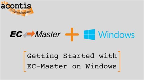 Ec Master Tutorial Getting Started With Ethercat On Windows Youtube