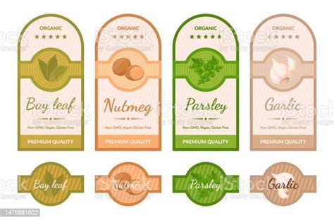 조미료와 향신료 유기농 프리미엄 품질 라벨 스티커 세트 벡터 아이소메트릭 그림 개체 그룹에 대한 스톡 벡터 아트 및 기타 이미지 개체 그룹 견과 고급 Istock