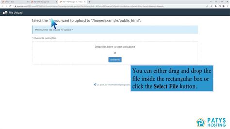 How To Upload Files Via The Cpanel File Manager With Patys Hosting