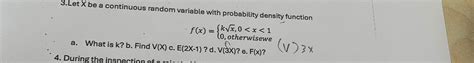 solved 3 let x ﻿be a continuous random variable with